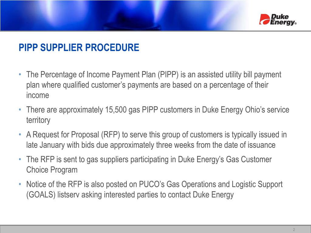 PPT - PERCENTAGE OF INCOME PAYMENT PLAN (PIPP) GAS SUPPLIER PROCEDURE ...