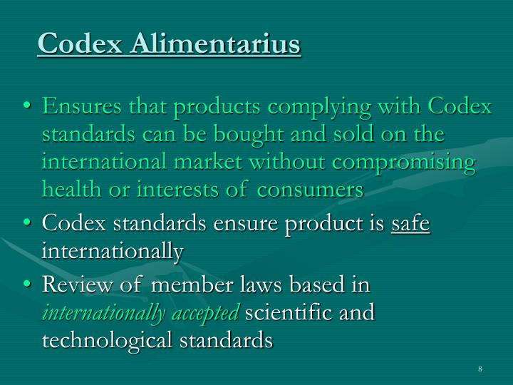 PPT - Codex Alimentarius PowerPoint Presentation - ID:397226