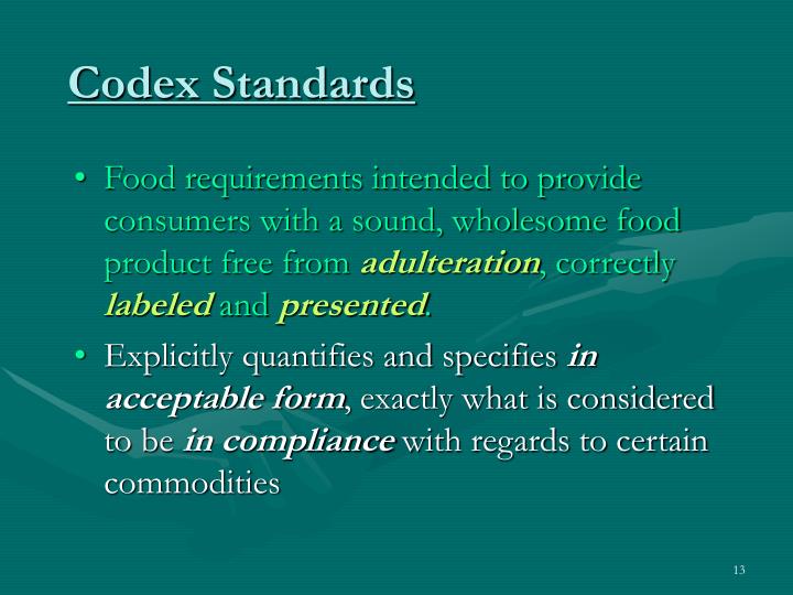 PPT - Codex Alimentarius PowerPoint Presentation - ID:397226