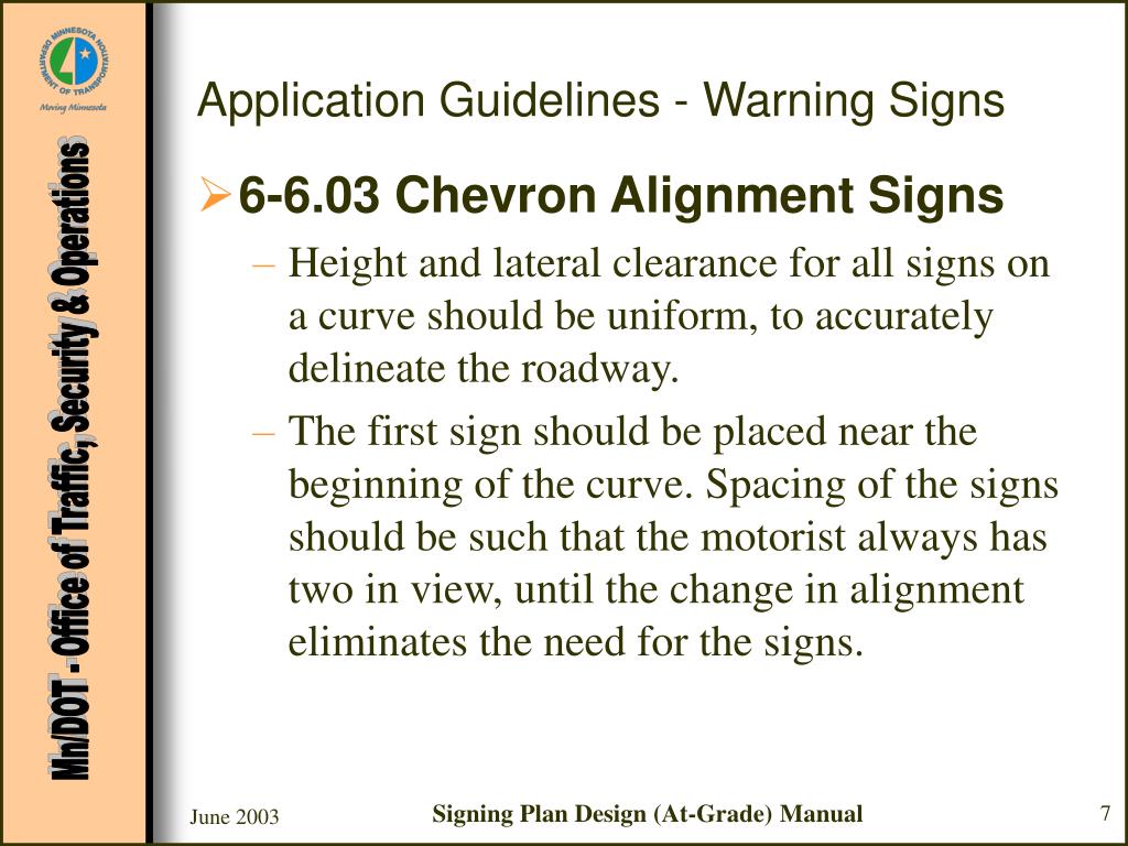PPT - Signing Plan Design - At Grade Intersections TEM Chapter 6-6.0 ...