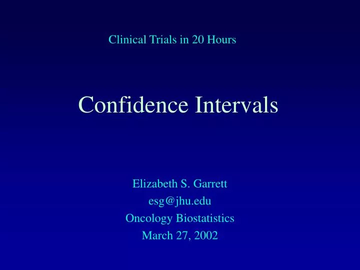 Ppt Confidence Intervals Powerpoint Presentation Free