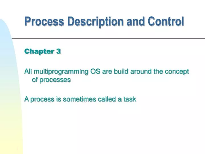 PPT - Process Description and Control PowerPoint Presentation, free ...