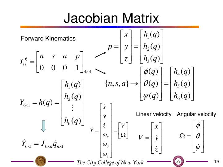 PPT Inverse Kinematics Jacobian Matrix Trajectory Planning PowerPoint