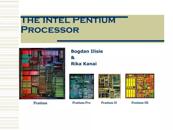 PPT - The Intel Pentium Processor PowerPoint Presentation, free ...