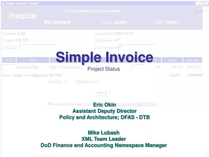 PPT - Simple Invoice PowerPoint Presentation, free download - ID:398638