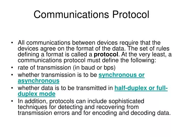 PPT - Communications Protocol PowerPoint Presentation, free download ...