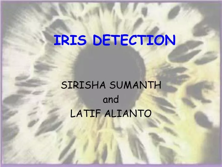 Ppt Iris Detection Powerpoint Presentation Free Download Id 398766
