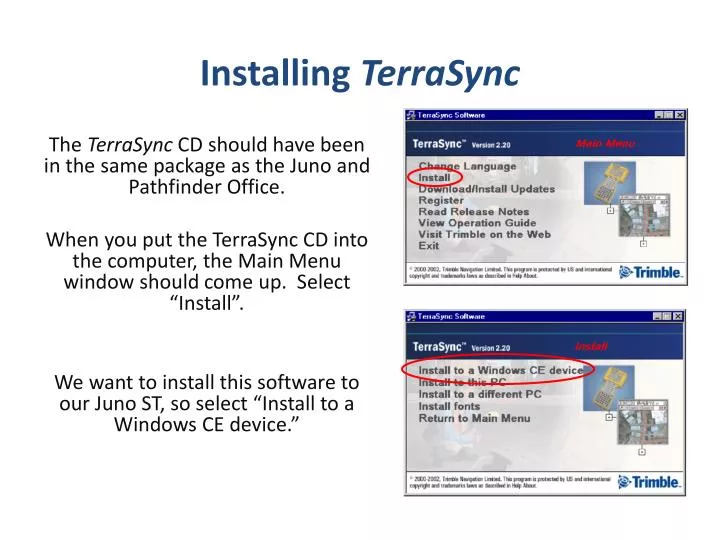 PPT - Installing TerraSync PowerPoint Presentation, free download - ID:399339