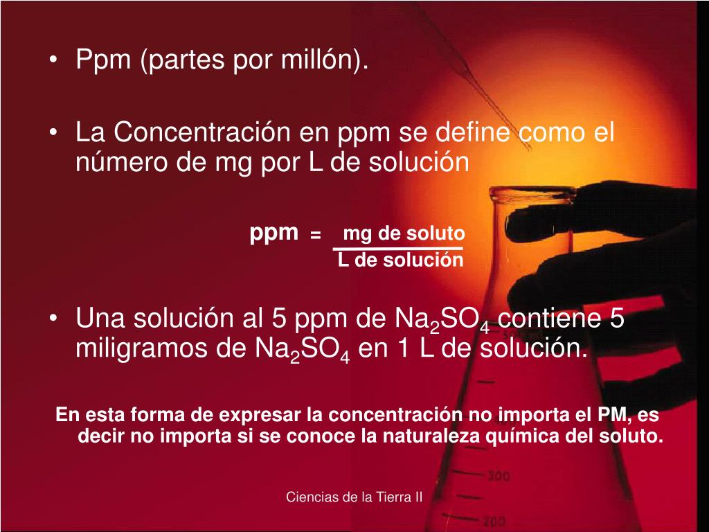 PPT - Medidas de Concentración de las Soluciones PowerPoint ...