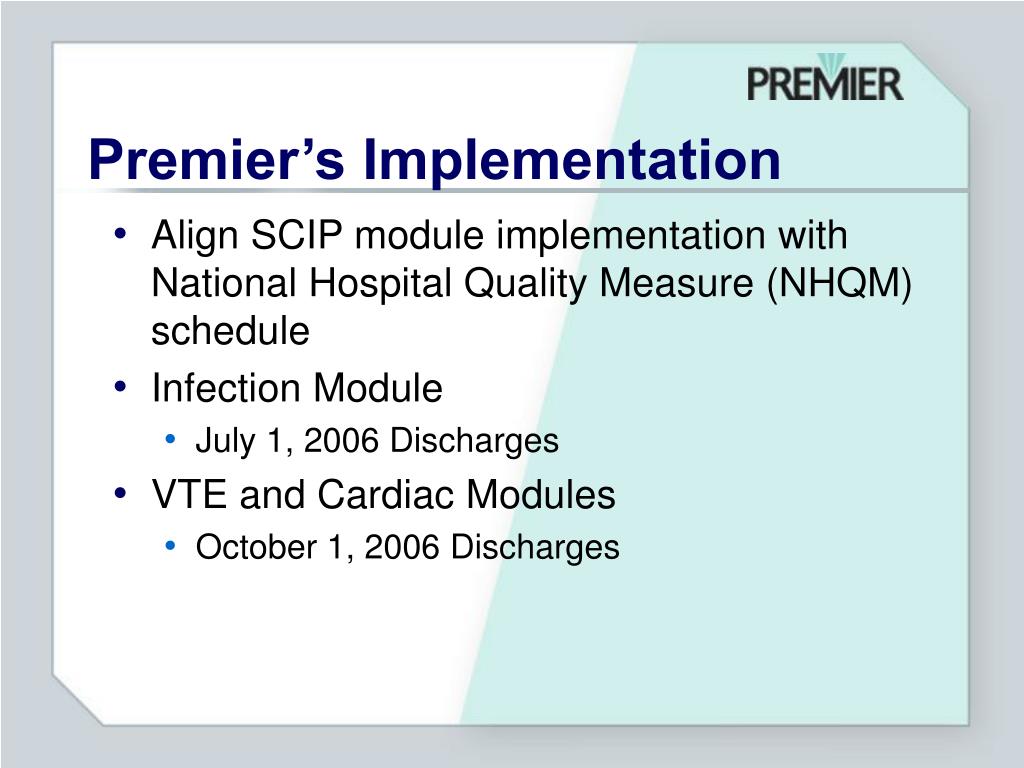 PPT - SCIP Surgical Care Improvement Project A National Quality ...
