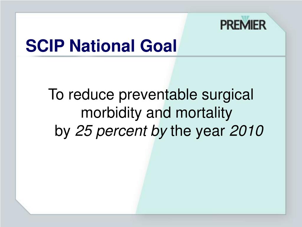 PPT - SCIP Surgical Care Improvement Project A National Quality ...