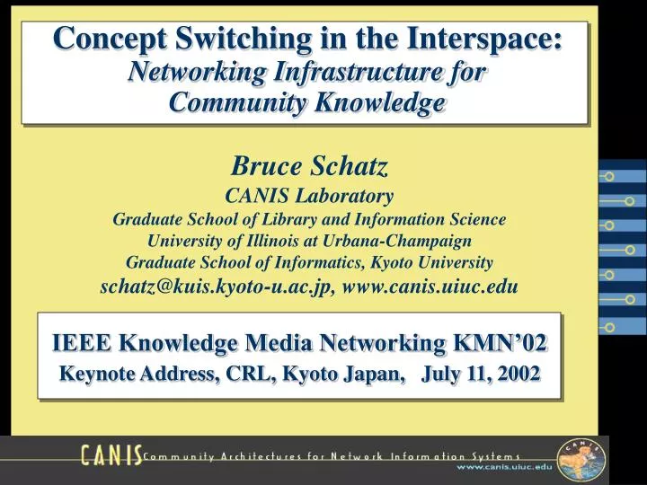 PPT - Concept Switching in the Interspace: Networking Infrastructure ...
