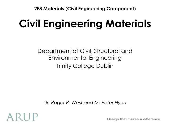 PPT - Civil Engineering Materials PowerPoint Presentation, free ...