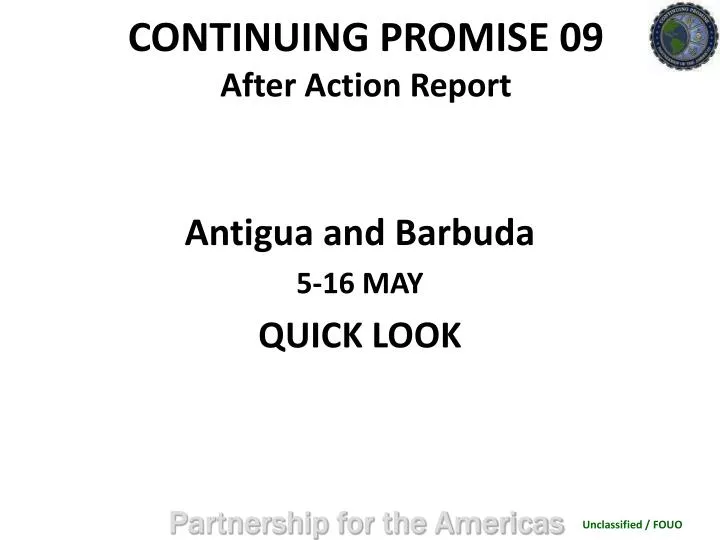 PPT - CONTINUING PROMISE 09 After Action Report PowerPoint Presentation ...