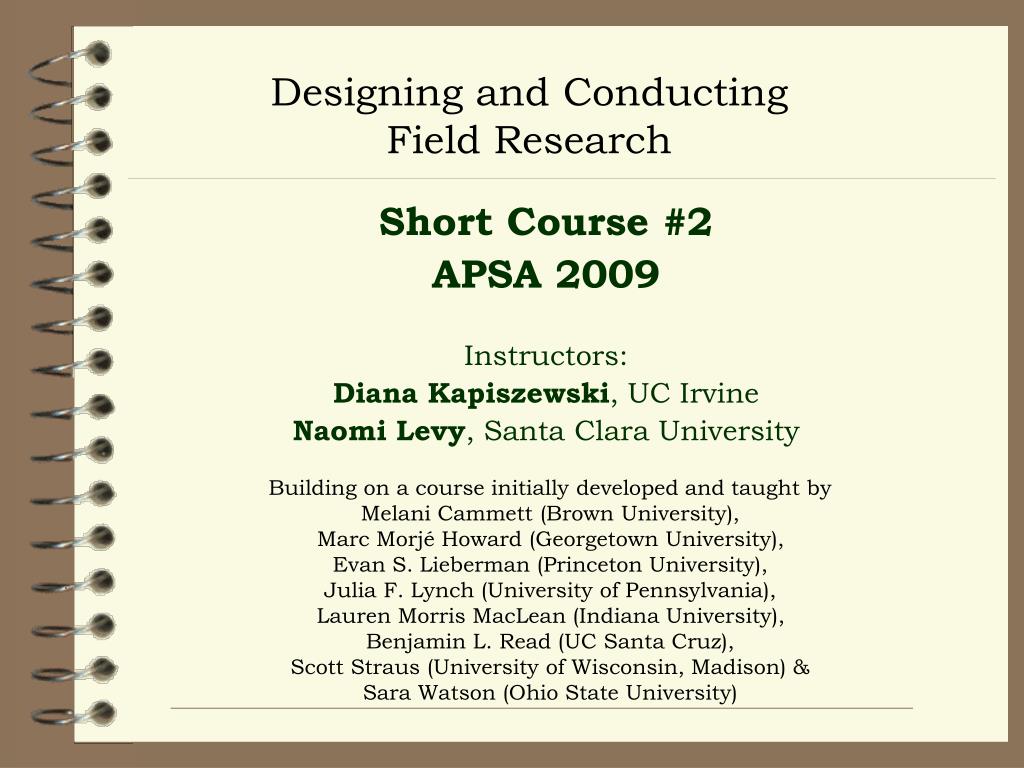 PPT - Designing and Conducting Field Research PowerPoint Presentation ...