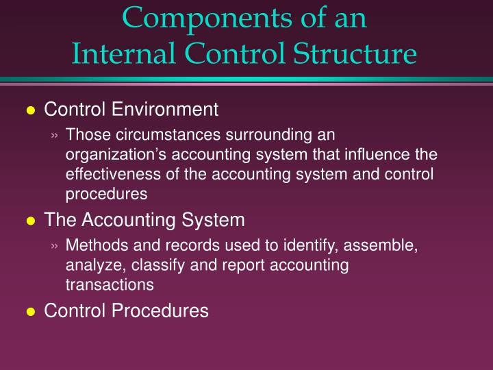 PPT - Internal Control Structure PowerPoint Presentation - ID:404720