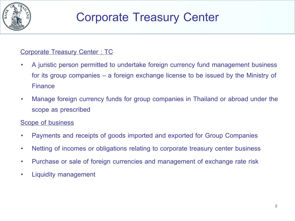 PPT - Corporate Treasury Center PowerPoint Presentation, free download ...