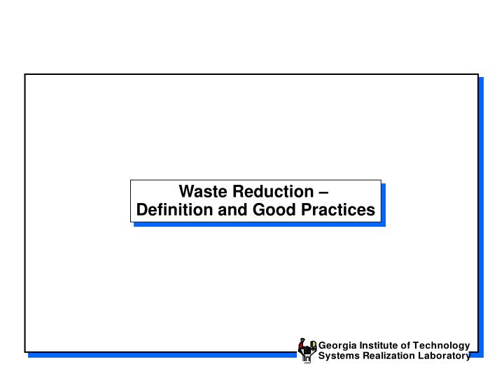 PPT - Waste Reduction and Pollution Prevention Assessment PowerPoint ...