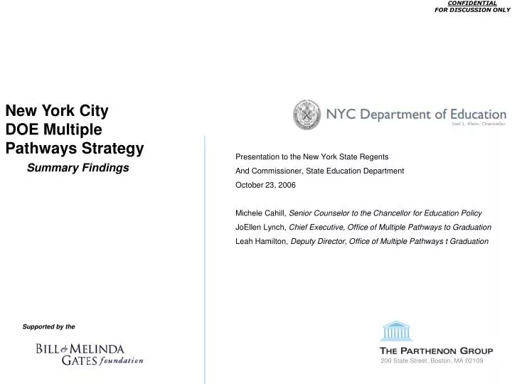 PPT - New York City DOE Multiple Pathways Strategy PowerPoint ...