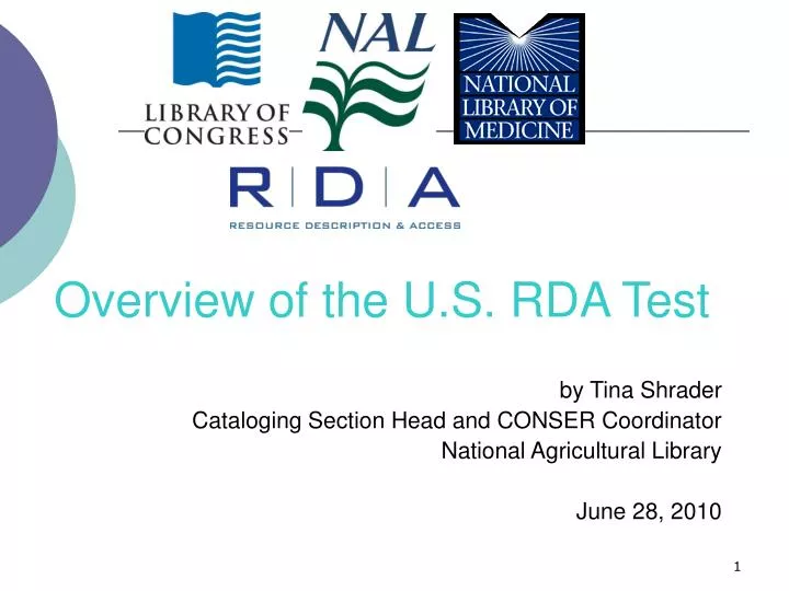 PPT - Overview of the U.S. RDA Test PowerPoint Presentation, free ...