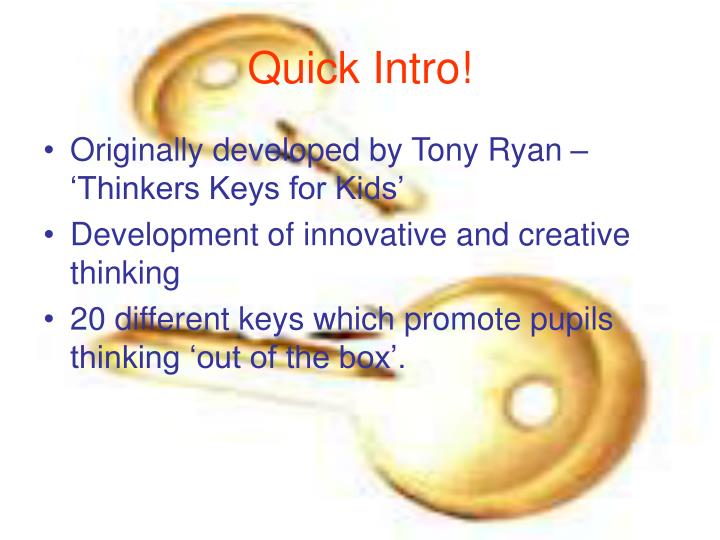 PPT - Thinkers Keys PowerPoint Presentation - ID:408950