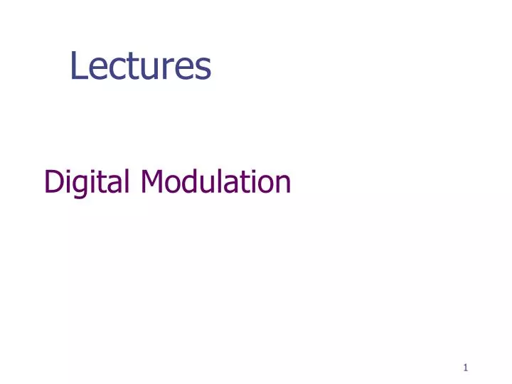 PPT - Digital Modulation PowerPoint Presentation, free download - ID:409812