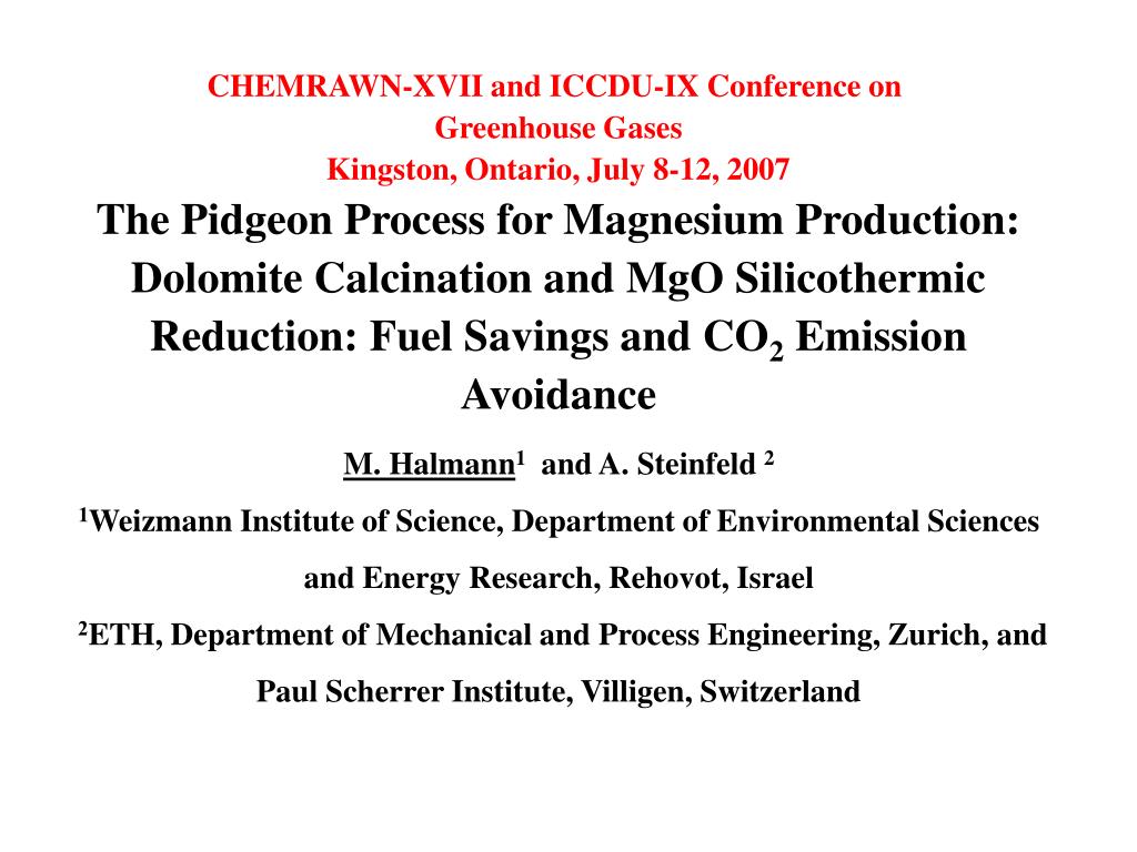 PPT - Industrial Production of Magnesium PowerPoint Presentation, free ...