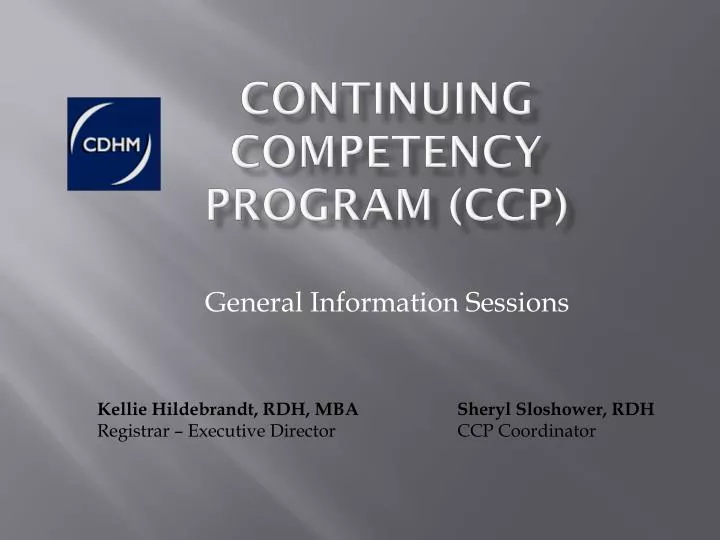 PPT - Continuing Competency Program (CCP) PowerPoint Presentation, free ...