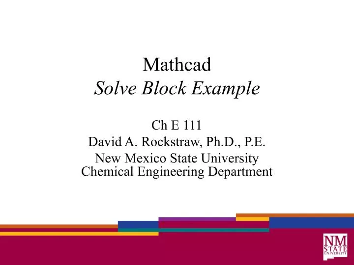 PPT - Mathcad Solve Block Example PowerPoint Presentation, free ... PPT - Mathcad Solve Block Example PowerPoint Presentation, free ...