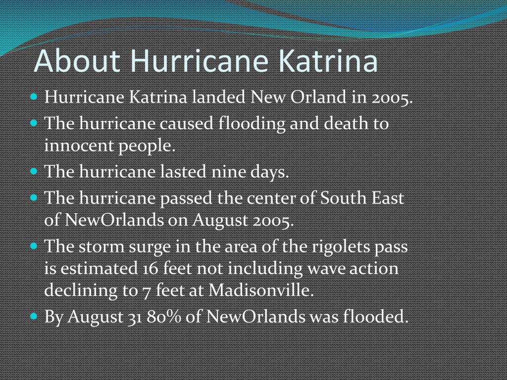 PPT - Hurricane Katrina Presentation By Hamzah Kamaal Williams ...
