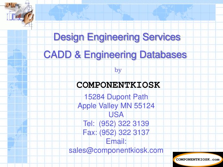 PPT - Design Engineering Services CADD & Engineering Databases ...