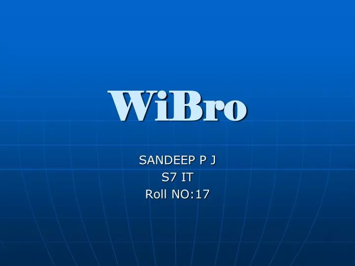 PPT - WiBro PowerPoint Presentation, free download - ID:411966