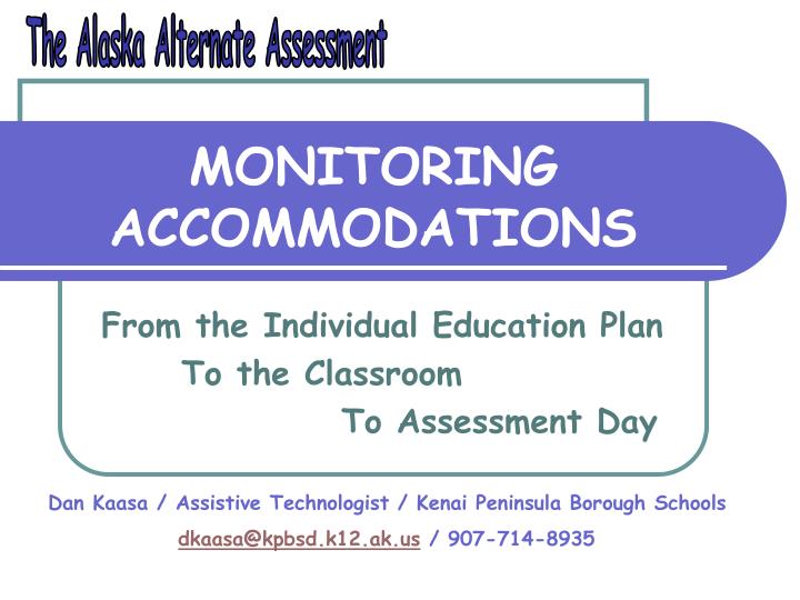 PPT - MONITORING ACCOMMODATIONS PowerPoint Presentation, free download ...
