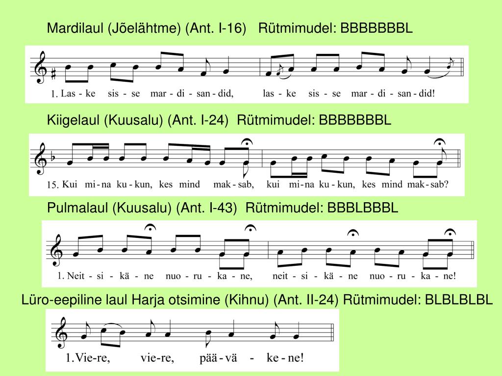 PPT - Eesti rahvamuusika ajaloolised kihid. Regilaulutraditsioon ...