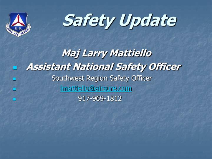 PPT - Safety Update PowerPoint Presentation, free download - ID:413259