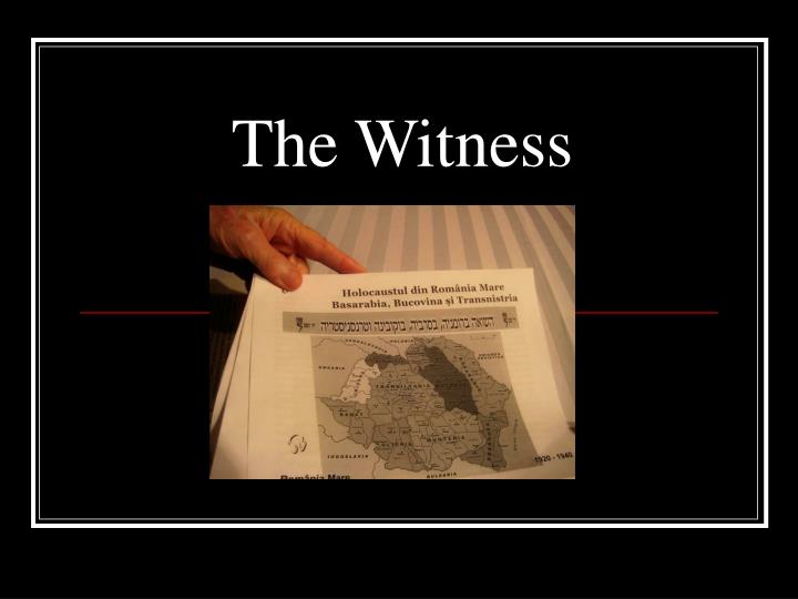 PPT - The Witness PowerPoint Presentation, free download - ID:413278