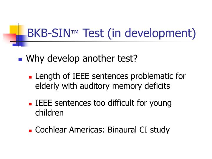 PPT - Speech-in-Noise Testing: A Vital Component for Improved Hearing ...