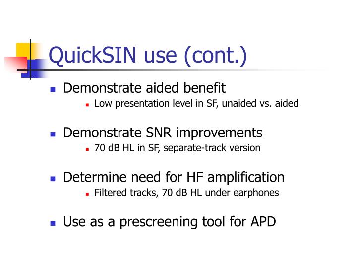 PPT - Speech-in-Noise Testing: A Vital Component for Improved Hearing ...