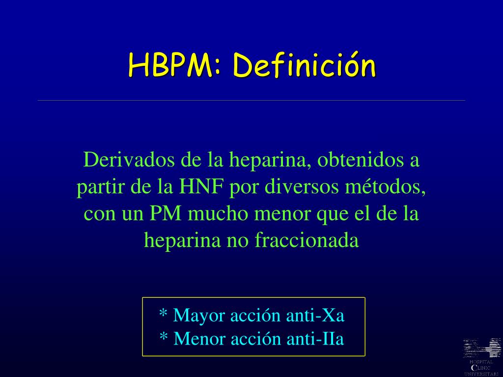 PPT - Heparines de baix pes mol.lecular i anestésia PowerPoint ...
