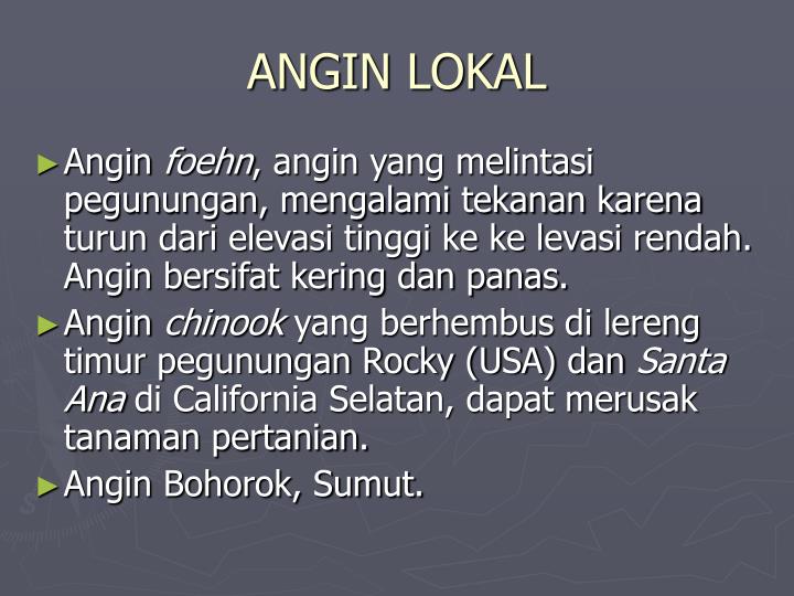 PPT - TEKANAN UDARA DAN ANGIN PowerPoint Presentation - ID:414953