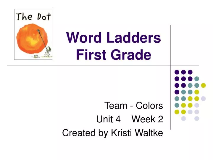 PPT - Word Ladders First Grade PowerPoint Presentation, free download ...