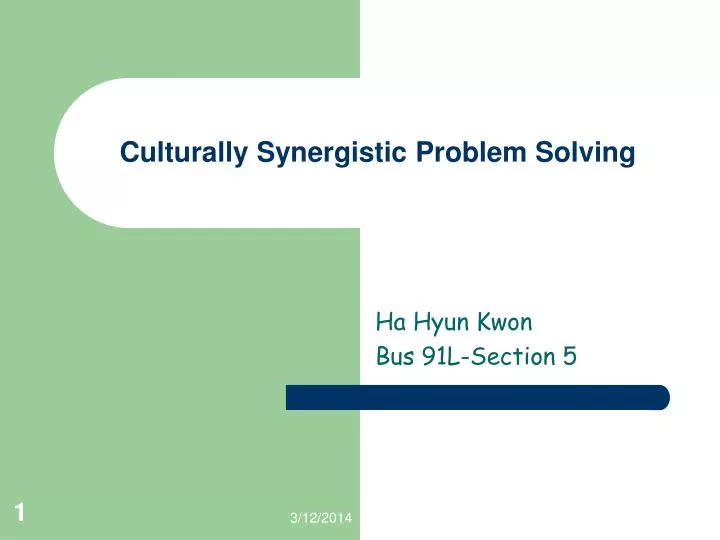 Ppt Culturally Synergistic Problem Solving Powerpoint Presentation 1387