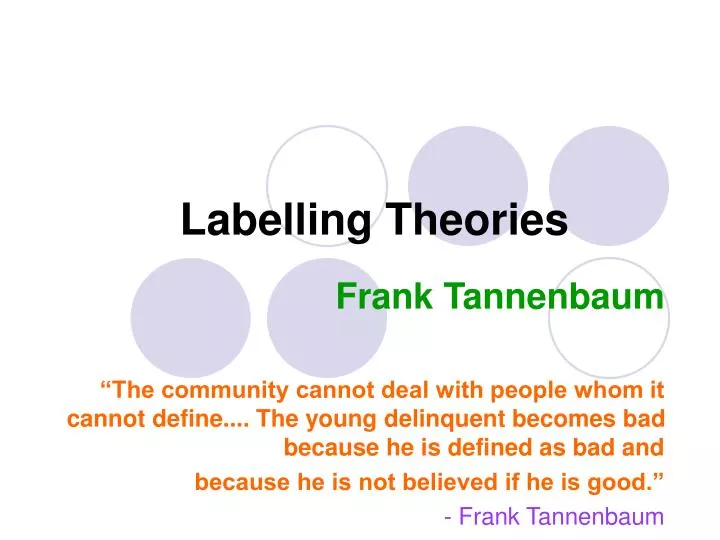 PPT - Labelling Theories PowerPoint Presentation, free download - ID:416328