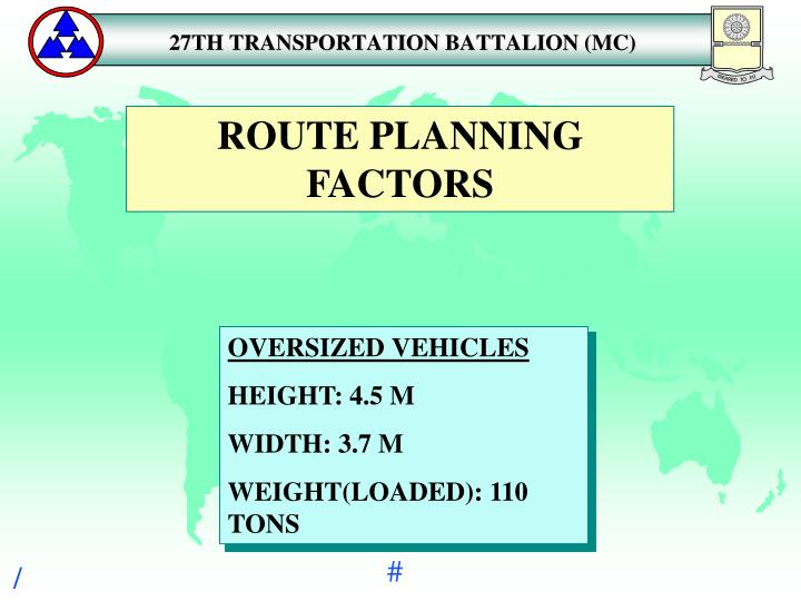 PPT - MAIN SUPPLY ROUTE & CONVOY SUPPORT CENTER SELECTION PowerPoint ...