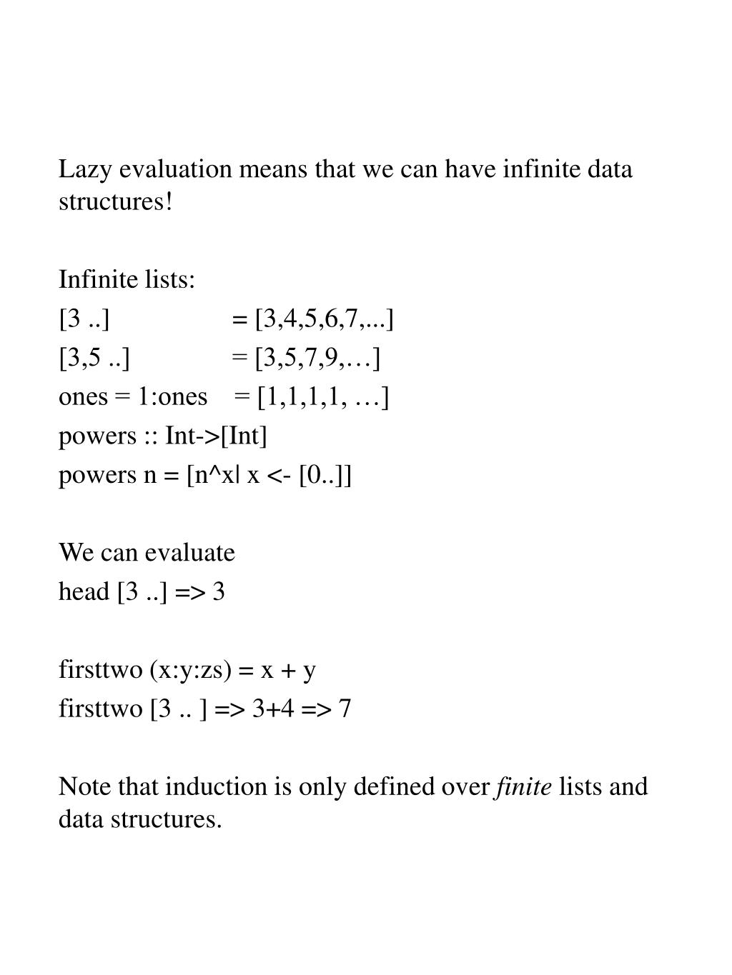 Ppt Functional Programming Lecture 14 Induction On Algebraic Data Types And Lazy Evaluation