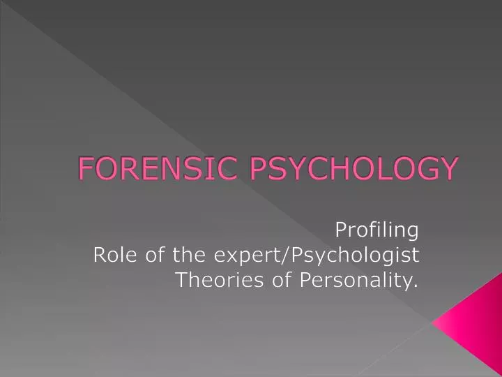 PPT - FORENSIC PSYCHOLOGY PowerPoint Presentation, free download - ID ...