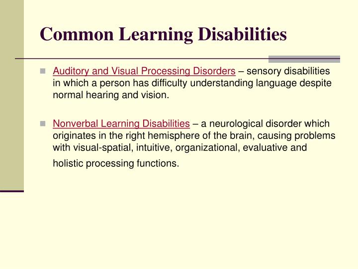 PPT - Learning Disabilities (LD) PowerPoint Presentation - ID:418021