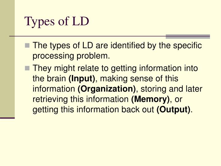 PPT - Learning Disabilities (LD) PowerPoint Presentation - ID:418021