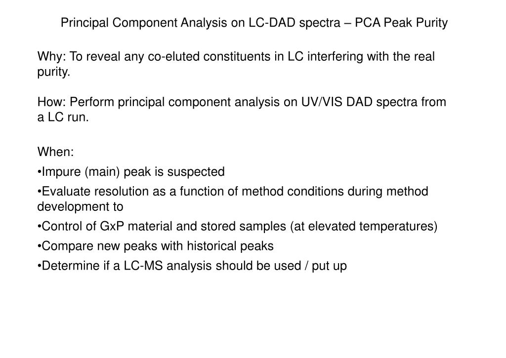 PPT - Peak-purity by LC-MS and LC-DAD Knut Dyrstad Erlend Hvattum ...