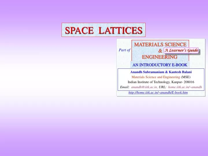 PPT - SPACE LATTICES PowerPoint Presentation, free download - ID:418209